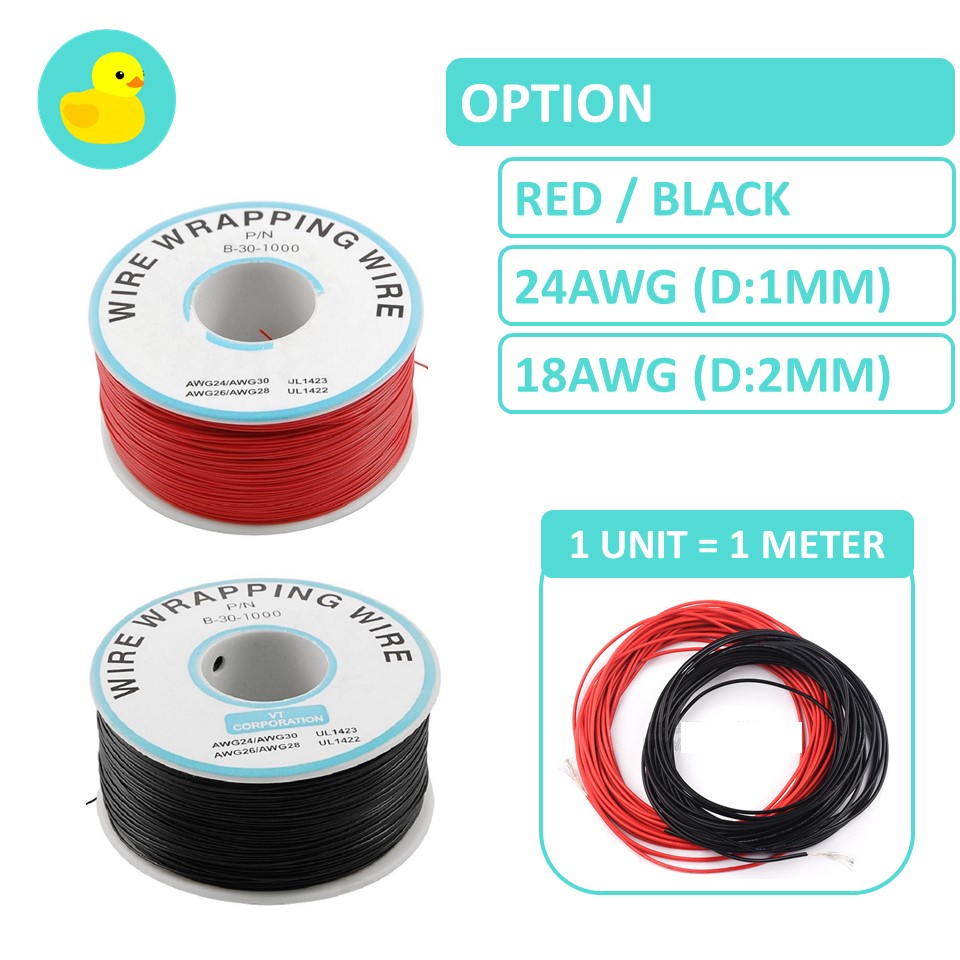 Single Core Signal Jumper Wire 18AWG 24AWG 1-100m | Shopee Malaysia