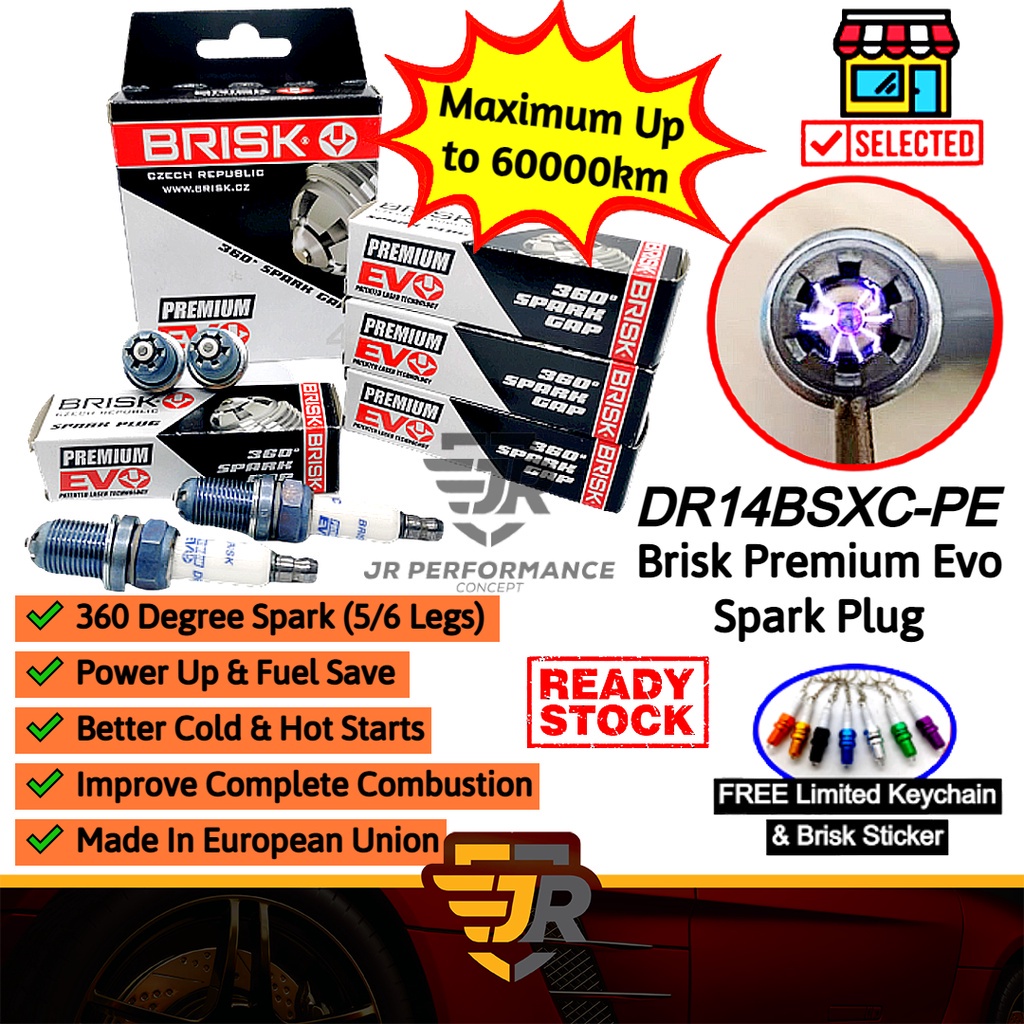 Brisk Premium Evo Spark Plug Civic Type R Integra R Silvia Skyline ...