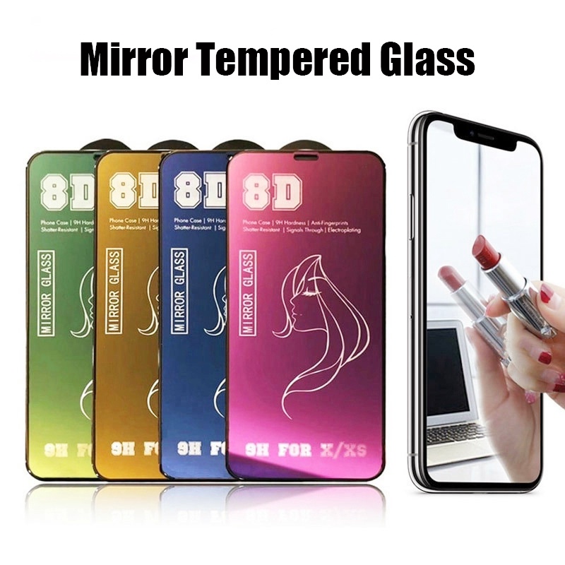 Makeup Mirror Tempered Glass For iphone 13 Pro MAX 12 11 Pro Max XS Max ...