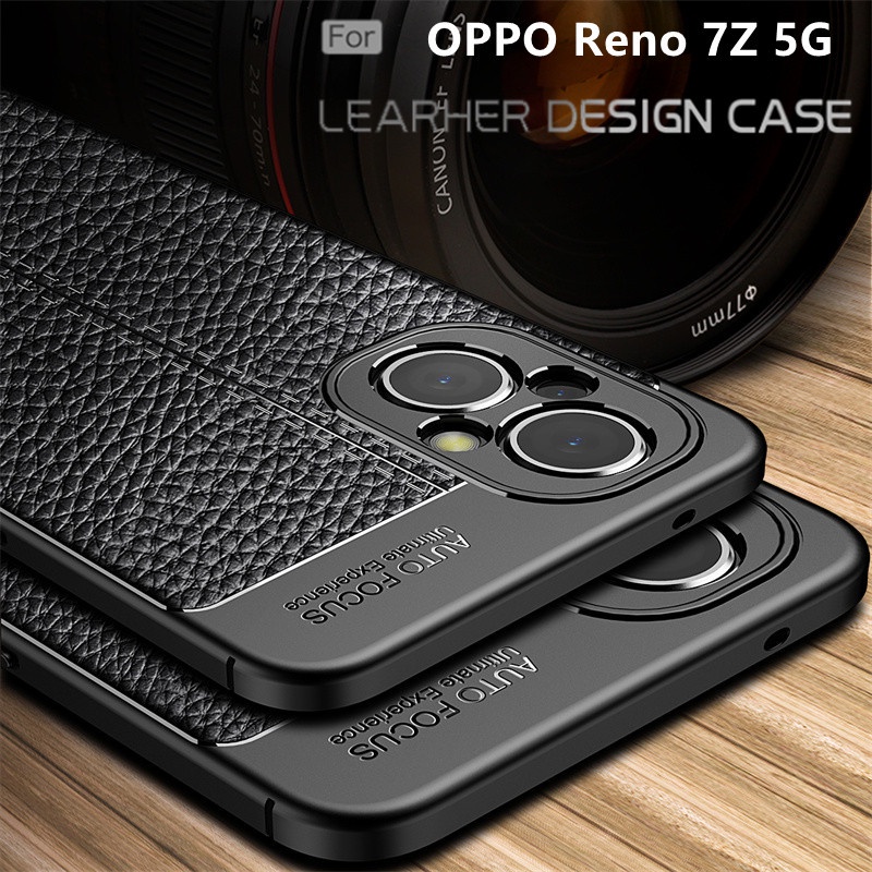 OPPO Reno 8Z reno8Z 5G Leather Texture Armor Casing Rubber Gel ...