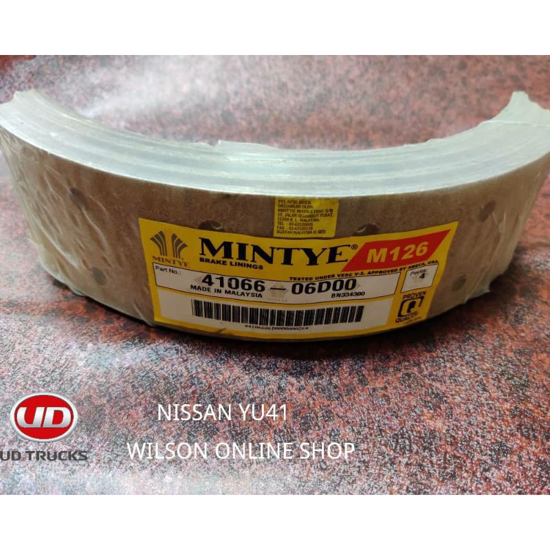 NISSAN YU41 FRONT/REAR BRAKE LINING(MINTYE) | Shopee Malaysia