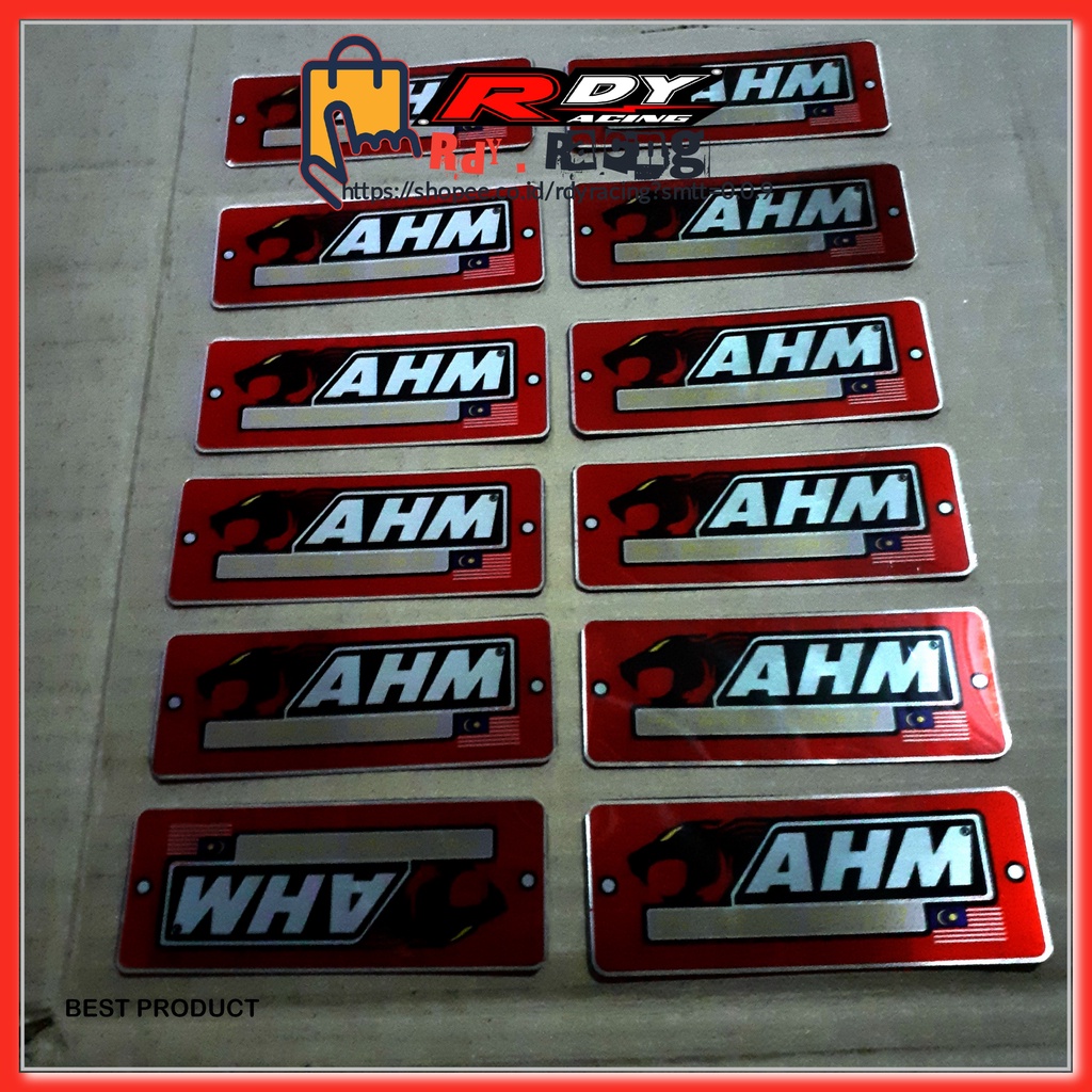 Ahm emblem logo brand exhaust/Ahm ekzos logo alumanium rivet not ...
