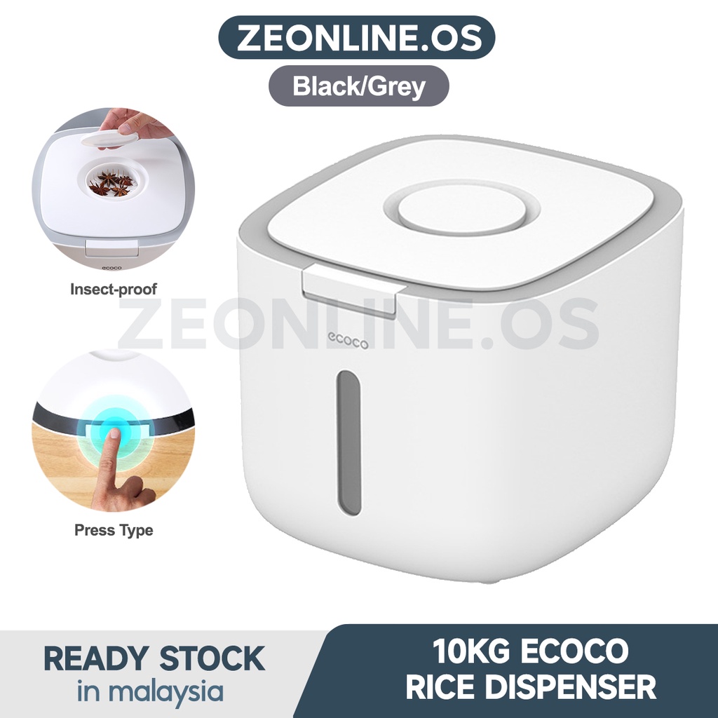 ECOCO 10KG Rice Storage Container Box /Insect Moisture Proof Sealed ...