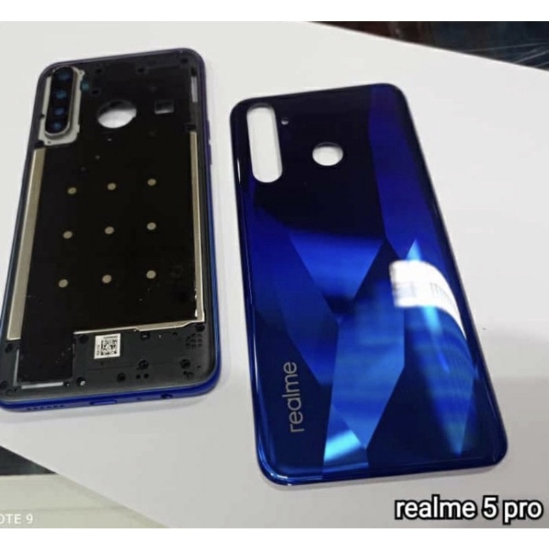 Back Case Casing Housing+Bone Bezel Realme 5 Pro Original - Blue ...