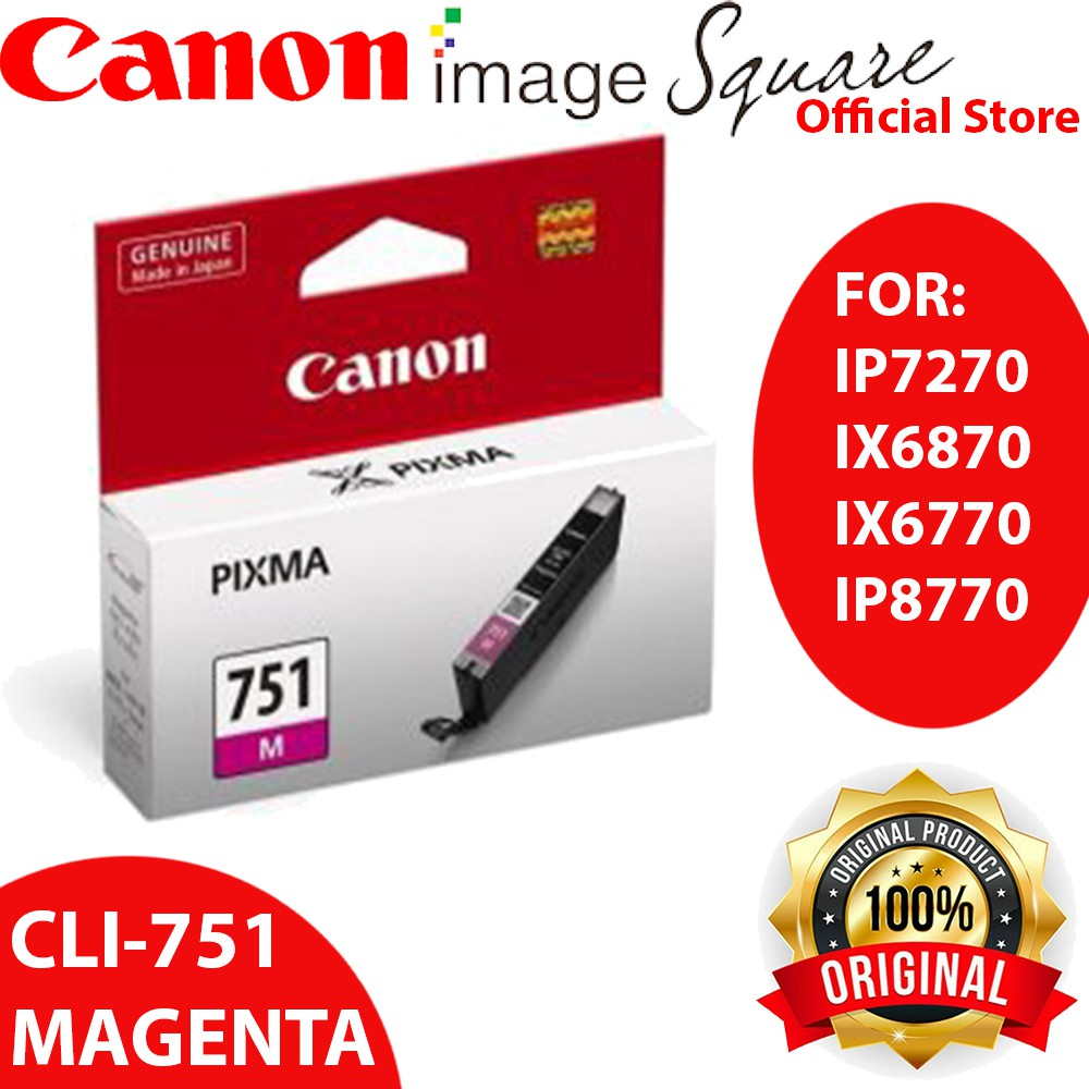 Canon Original CLI-751 INK (Cyan/Magenta/Yellow/Black) PGI-750 PGBK INK ...