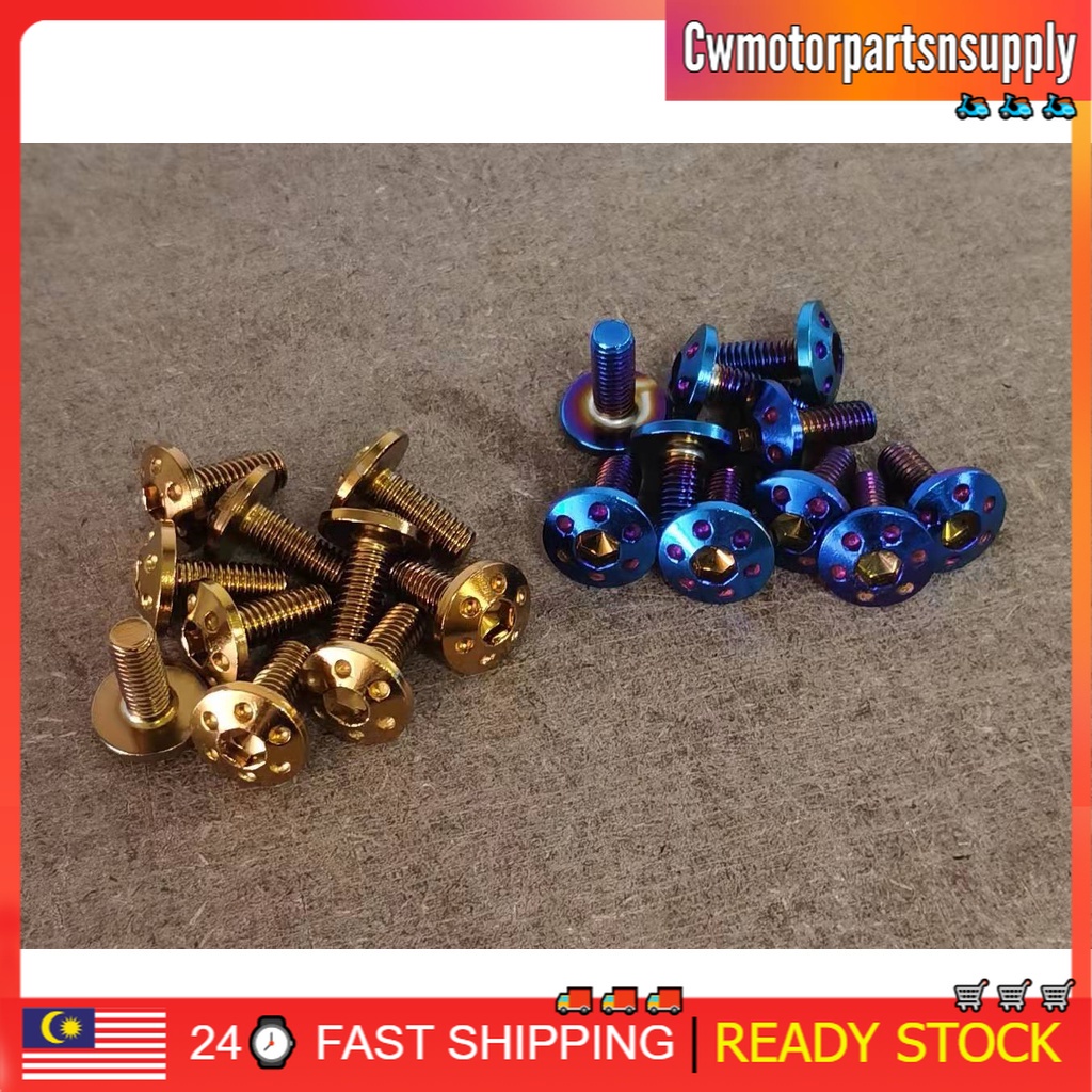 Y15ZR SCREW REAR FENDER SCREW EXHAUST COVER GOLD 1PC | Shopee Malaysia