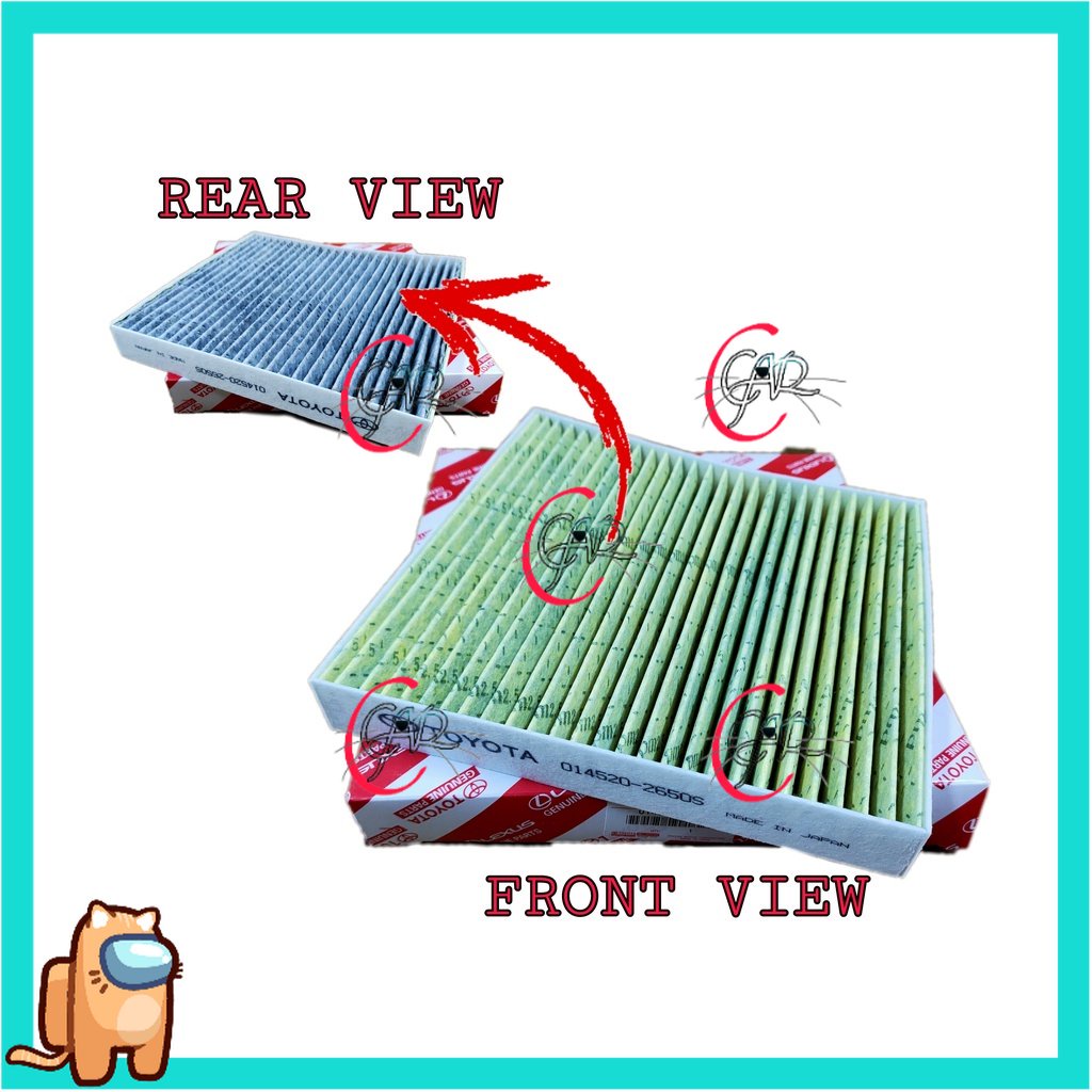 CABIN FILTER (PM2.5)(CURVE) TOYOTA HILUX VIGO KUN25 KUN26 INNOVA HIACE ...