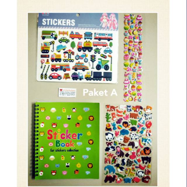 Package of 1 sticker book and 3 stickers (can choose character ...
