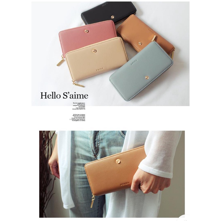 SAIME Wallet 女長夾 真皮經典拉鍊長夾 Saime Taiwan Leather Wallet | Shopee Malaysia