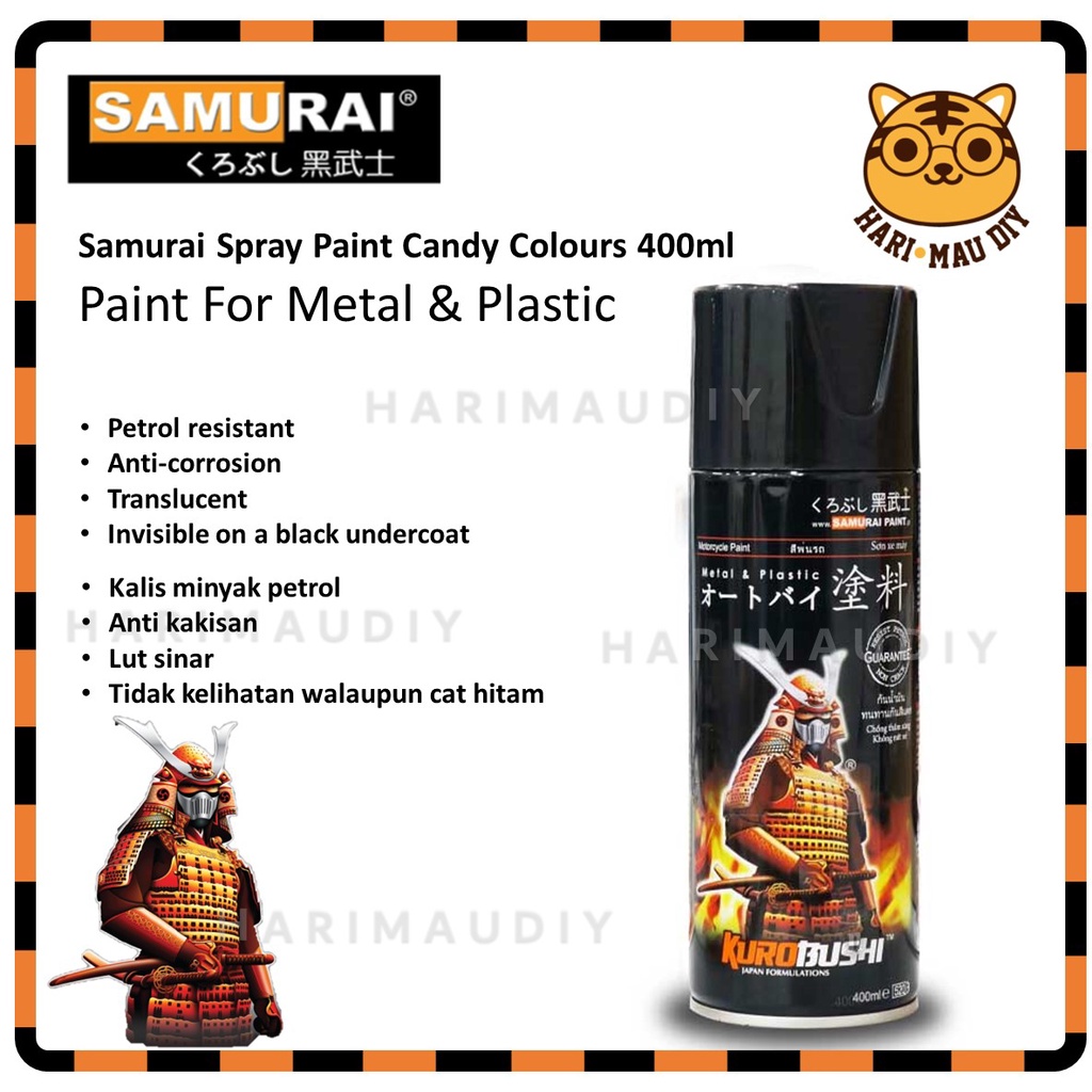 SAMURAI Spray Paint Candy Colours 400ml | Shopee Malaysia