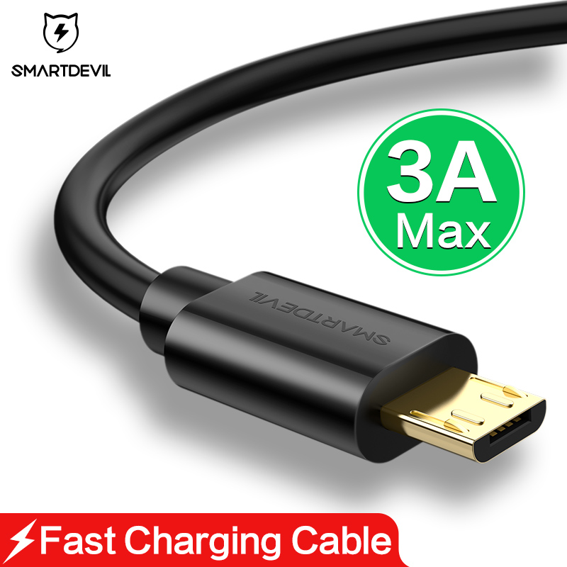SmartDevil Fast Charge Micro USB Cable - Black/White | Shopee Malaysia