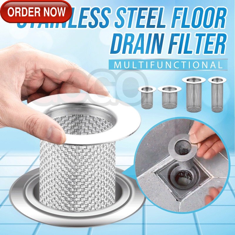 GG Kitchen Sewer Mesh Stainless Steel Floor Drain Basket Strainer ...