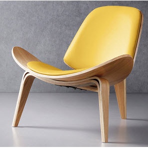 Nordic Designer Smile Aircraft Shell Chair Leisure INS Creative Single ...