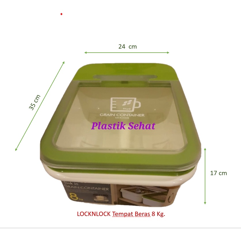 Locknlock rice container 8 kg rice container for storing rice | Shopee ...