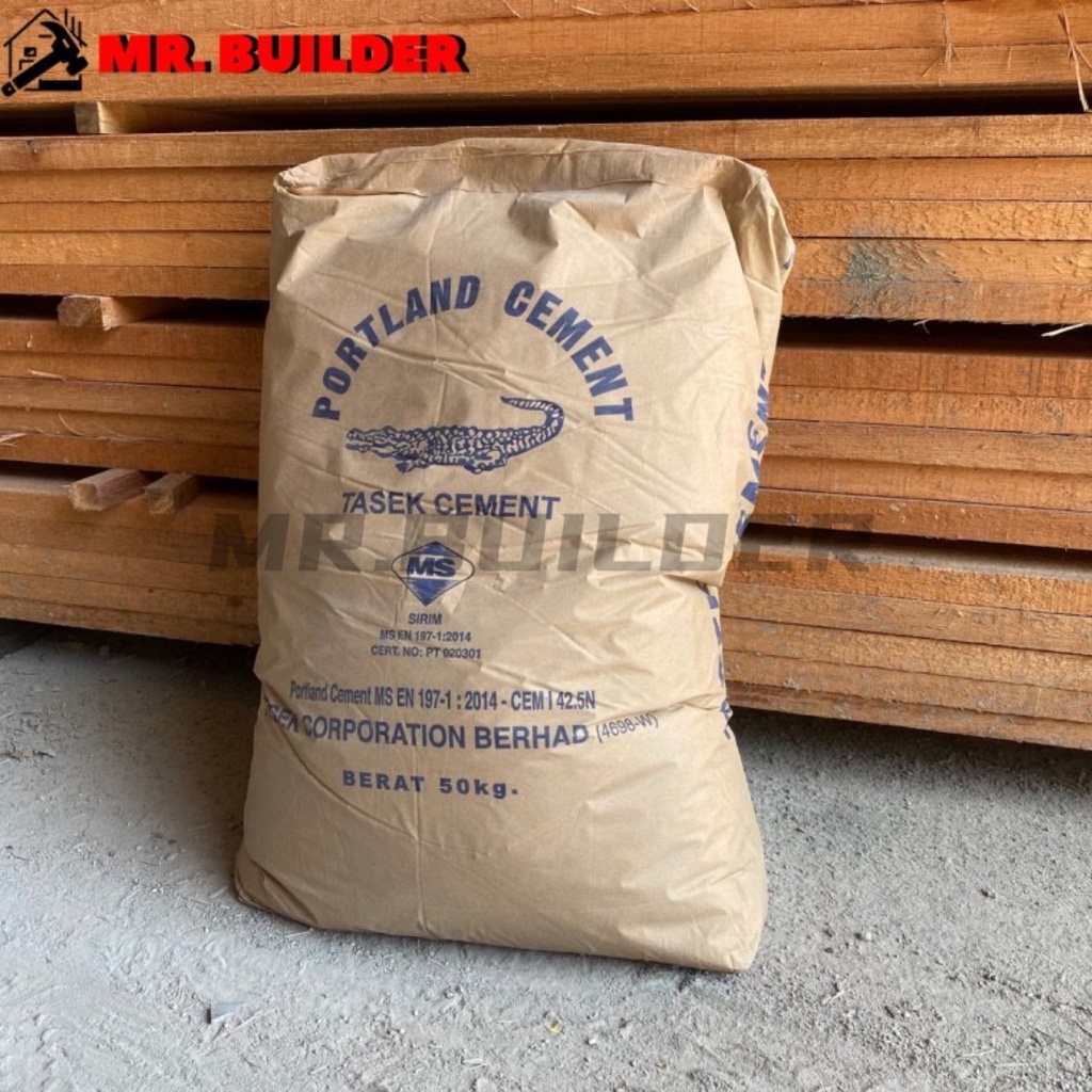 TASEK 50 KG Packed Ordinary Portland Cement OPC Grey Cement Simen ...