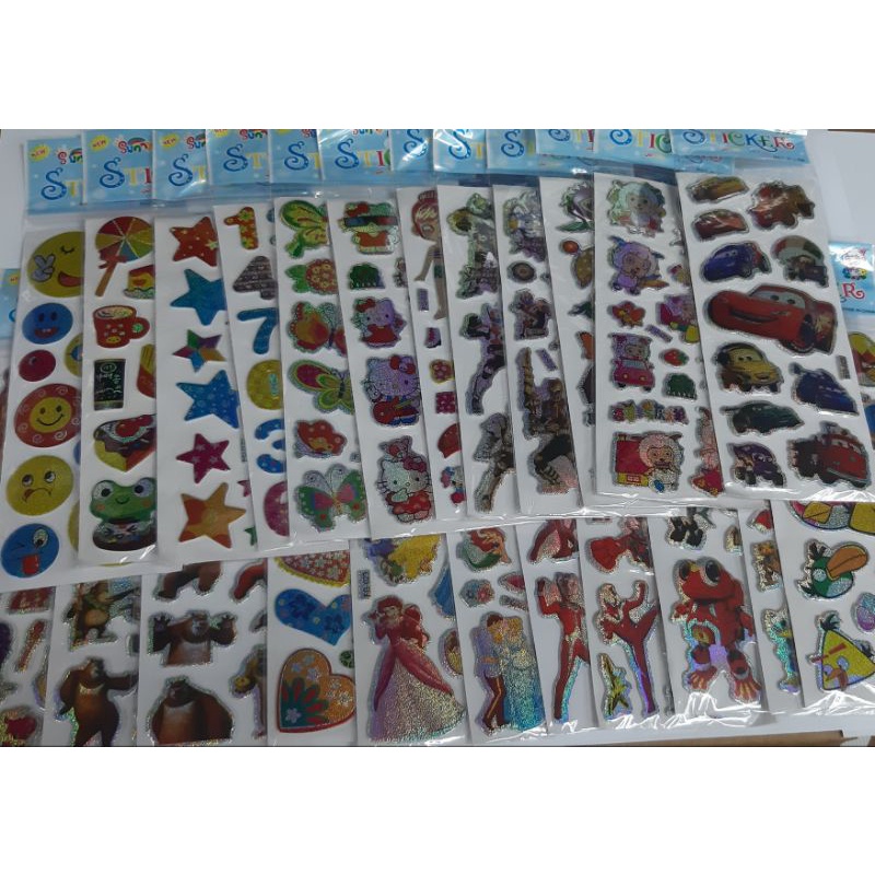 shinning 3D sticker ready stock cartoon sticker bubble sticker for kids ...
