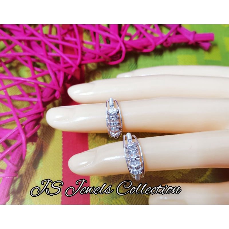 🔥Silver Fancy Toe Ring /Metti with 5 Layers White Stone 💕 | Shopee Malaysia