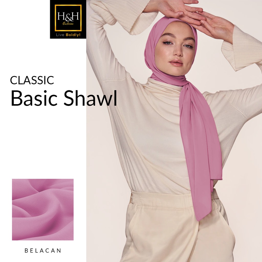 Every day basic shawl Chiffon for muslimah by H&H Exclusive (Hot Item ...