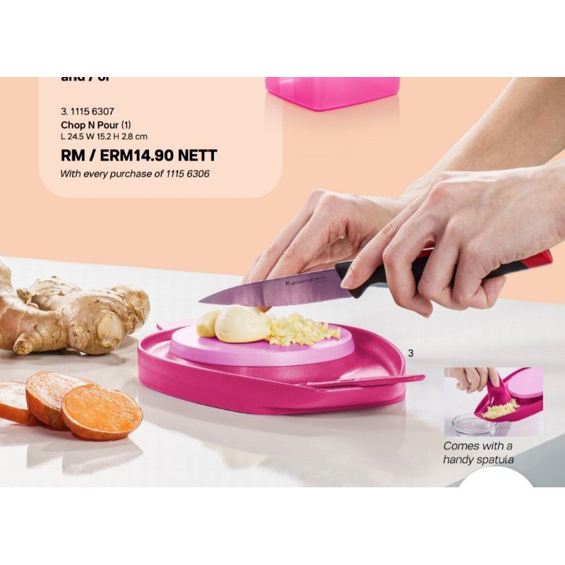 TUPPERWARE CHOP N POUR (1) PINK COLOR SERIES | Shopee Malaysia
