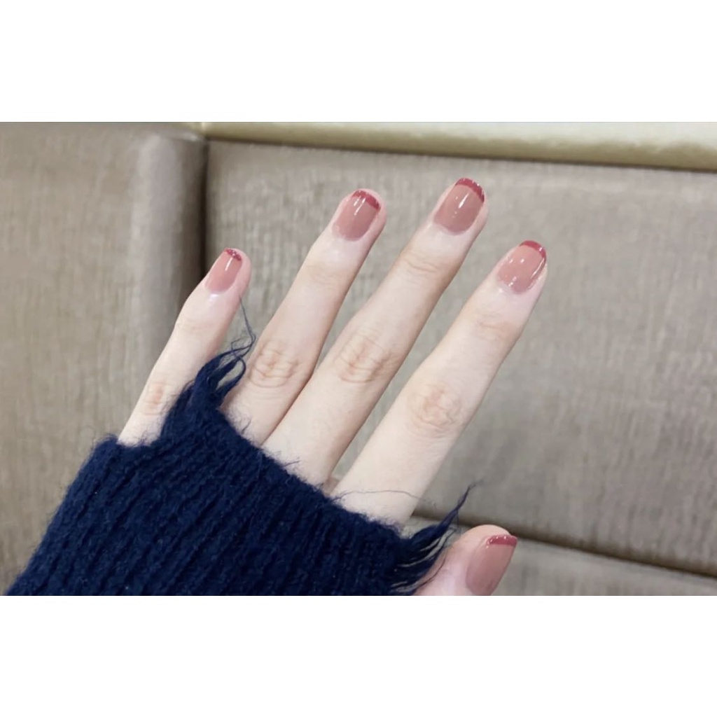 【Ready Stock】24pcs/box DIY Fake Nails French Nails Fake Nails ...