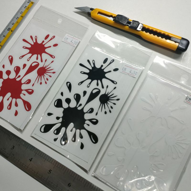 Splash / Paint Drop | Sticker Cutting | Shopee Malaysia