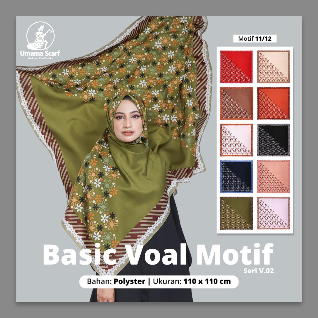 Umama Scarf - Hijab Motif Umama - Basic Voal Veil Motif V2 M11 - Hijab ...