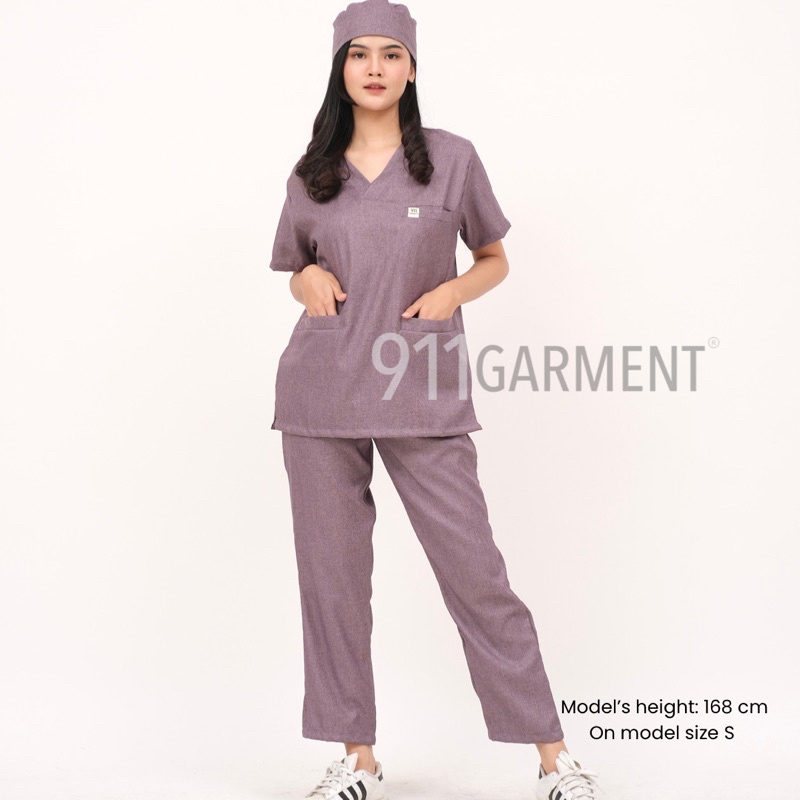 [Two Tone/ Denim Edition] Doctor Scrub SET Check Out Doctor/ OK Clothes/ Nurse Clothes/ Guard ...