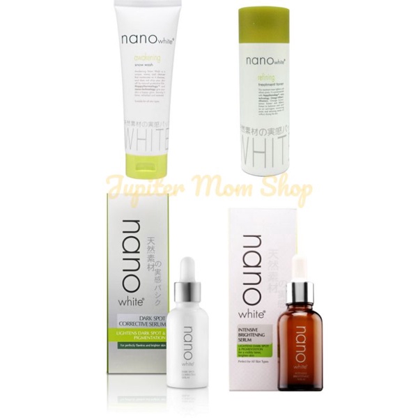 Nano Whites Snow Wash / Treatment Toner / Dark Spot Corrective Serum ...