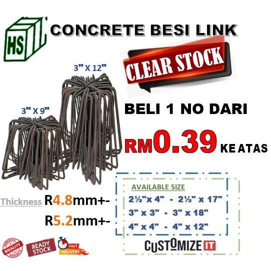 Besi Link Concrete Beam Link | Shopee Malaysia