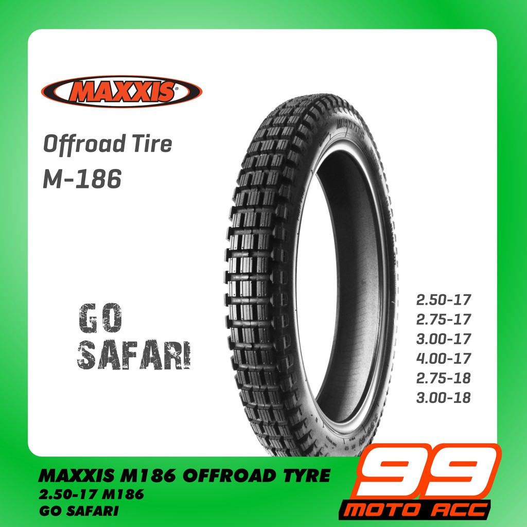 Maxxis M186 Cub Cross On-Off Road Tube Type Tayar - 17 & 18 | Shopee ...