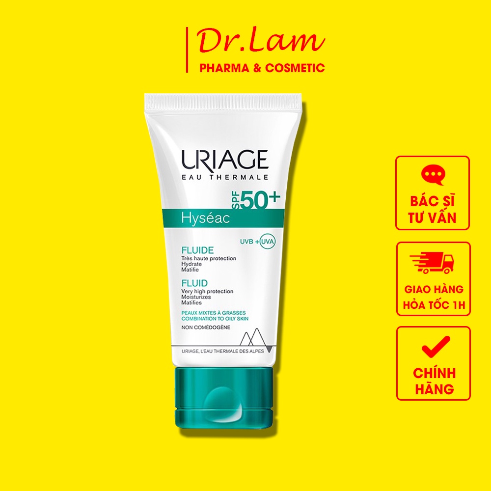 Uriage Hyseac Fluide Sunscreen for Oily and Acne-prone Skin 50ml ...