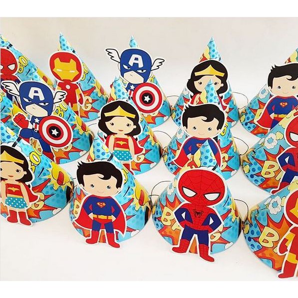 Superhero pop up Birthday Hat/custom superhero pop up Birthday Hat ...