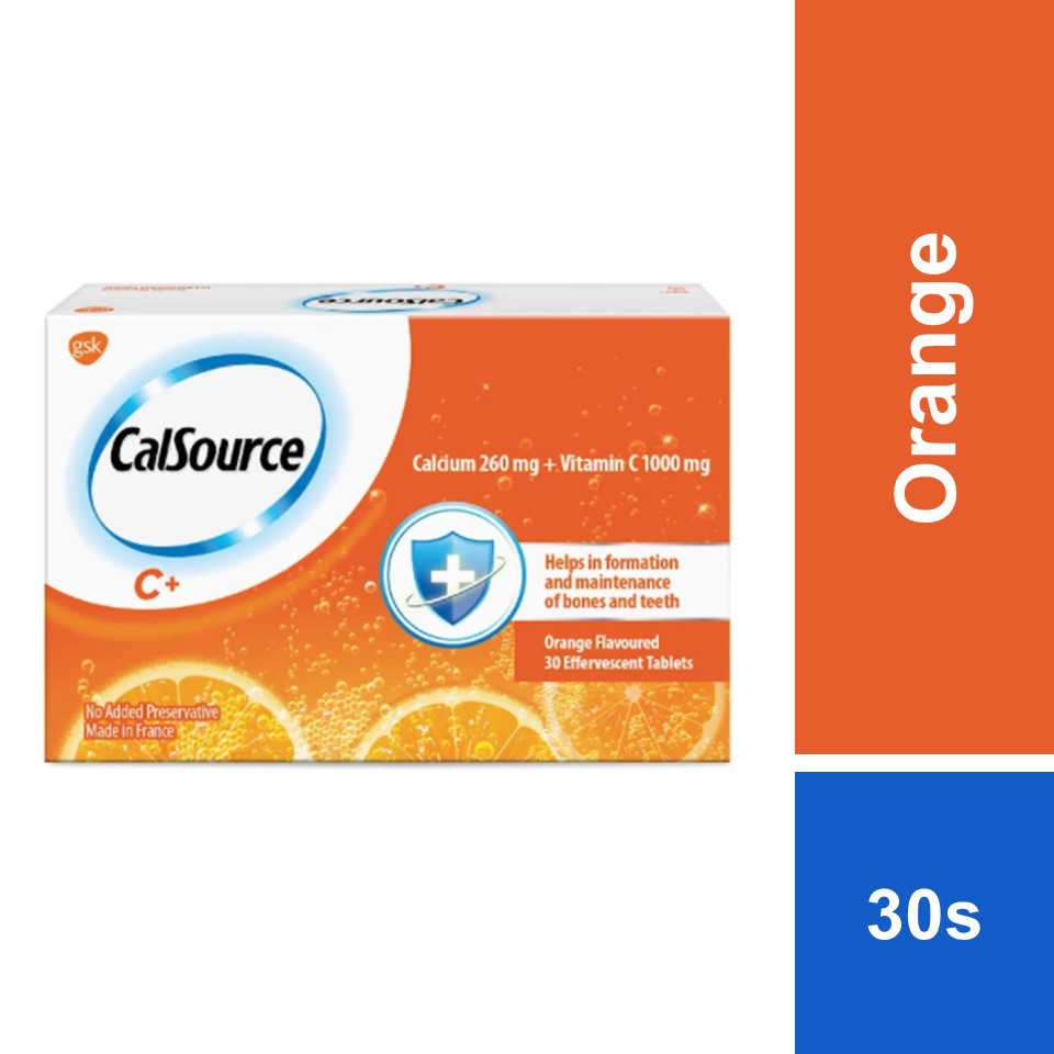 CalSource C+ Orange Flavoured 30 Effervescent Tablets 30s | Shopee Malaysia