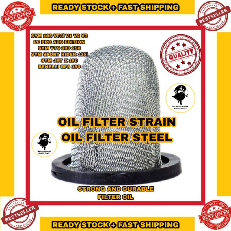 MINYAK HITAM MOTOR OIL STRAINER OIL FILTER SYM 185 VF3I LE SYM SPORT ...