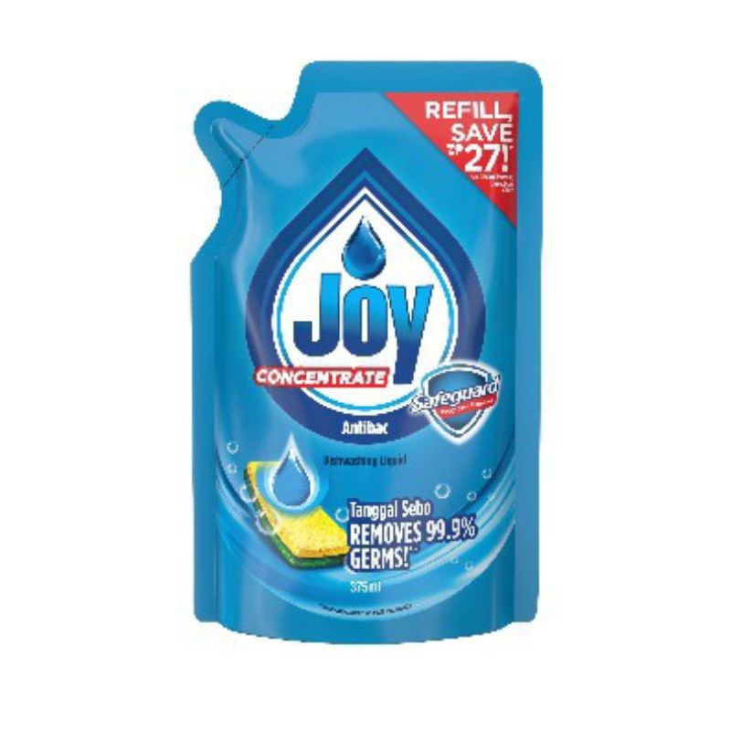 Joy Concentrated Dishwash Liquid Lime, Lemon, Antibac Refill 375ml ...