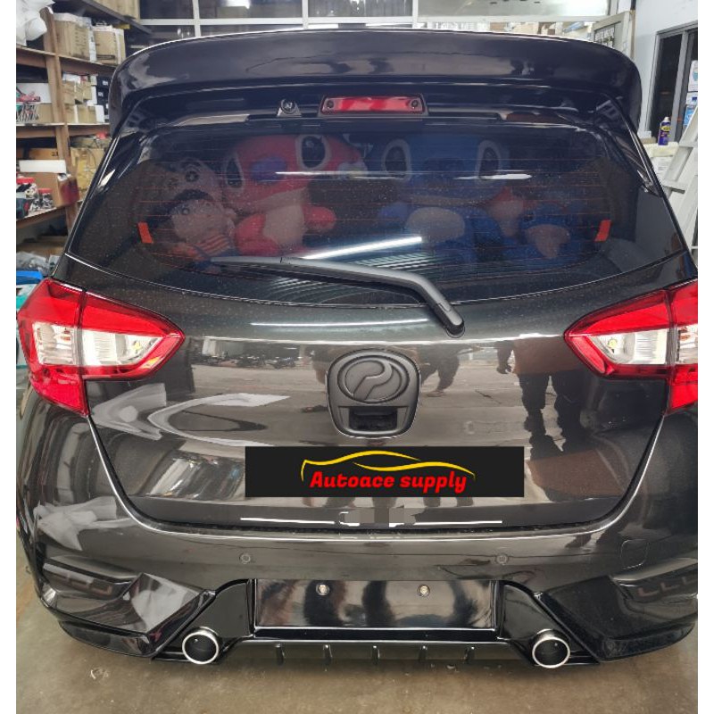 Myvi new rear diffuser with paint black..centre | Shopee Malaysia