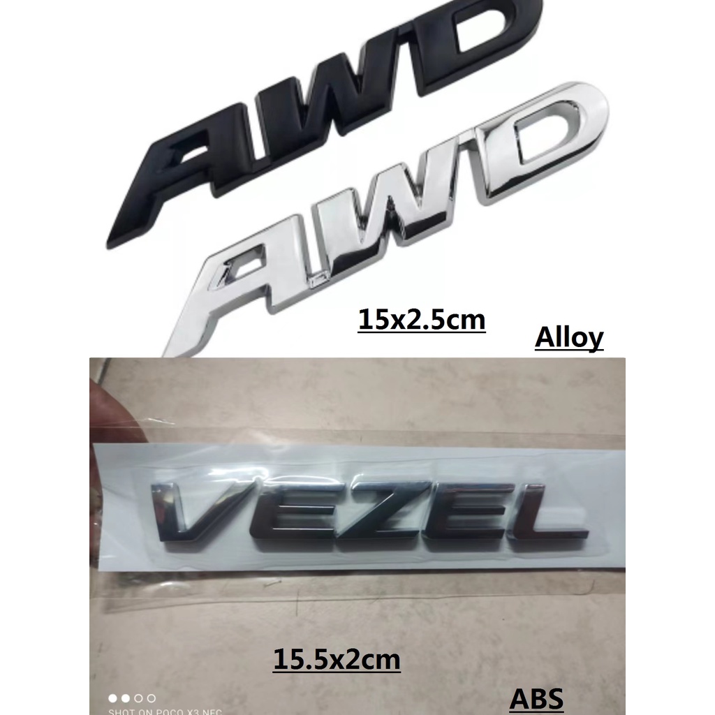 HONDA AWD VEZEL CRV HRV Emblems Decorative Logo | Shopee Malaysia