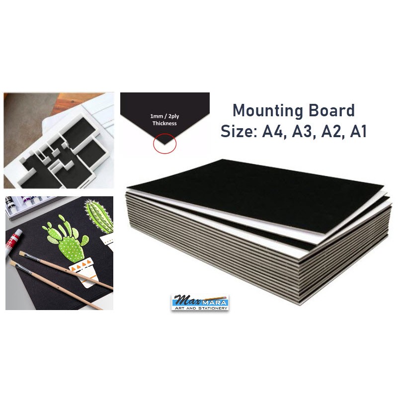 (Maxmara Art) Black Mounting Board (Modelling Board) DIY Art material ...