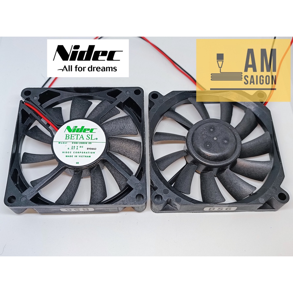 Nidec fan 8cm 8015 8025 20V 24V (12-24V) Japanese radiator fan, new ...