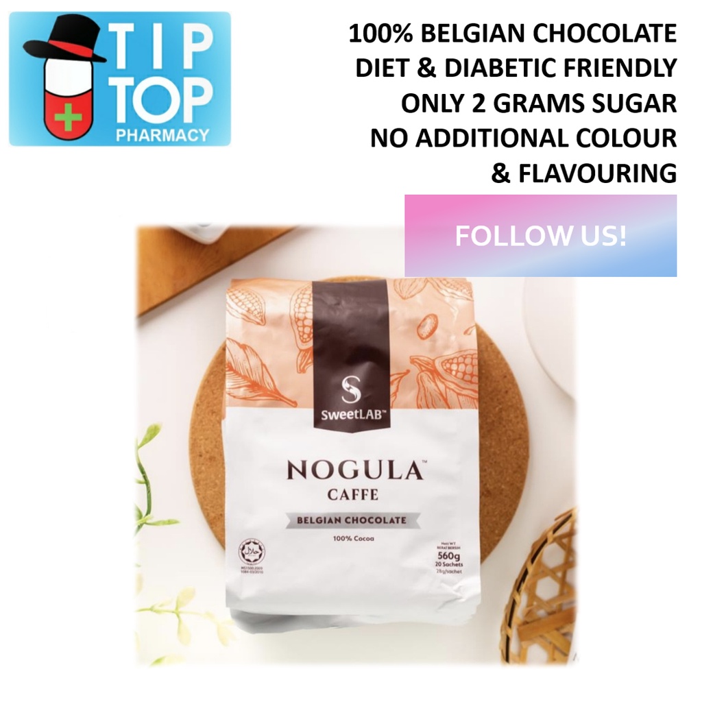 SweetLAB Nogula Belgian Chocolate 100% Cocoa 3 in 1 28gx20 sachets ...