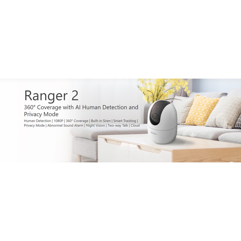 DAHUA IMOU RANGER 2 INDOOR SECURITY CAMERA 1080P VIDEO HUMAN DETECTION ...