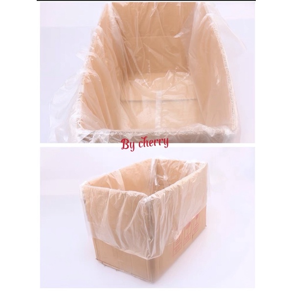 plastic transparent PE square bottom waterproof large plastic bag ...