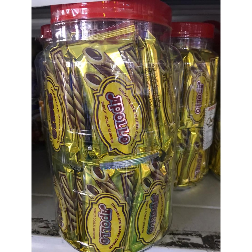 [Ready Stock] Apollo Chocolate Wafer Cream Biscuit, Biskut Coklat ...