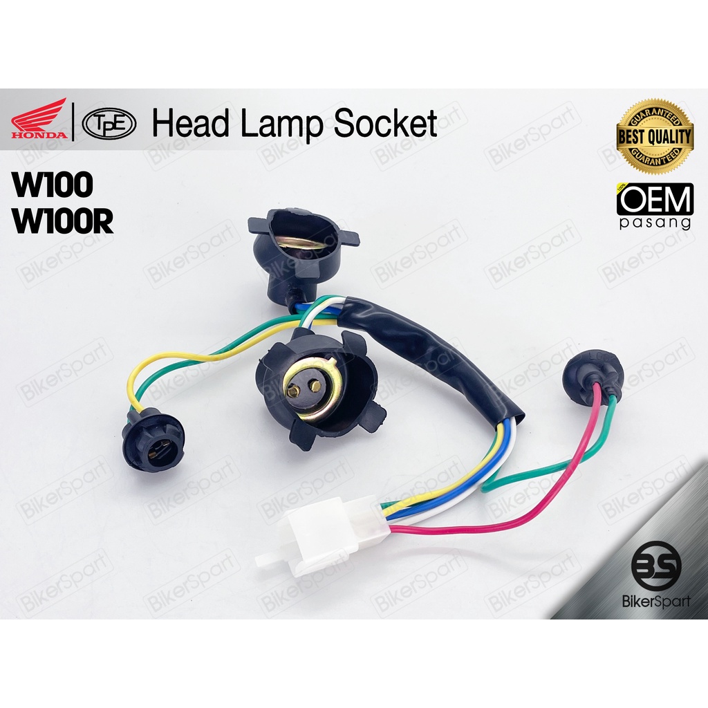 Honda W100 / W100R / Wave 100 / Wave 100R Head Lamp Socket / Head Light ...