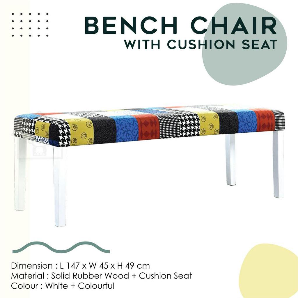 BANGKU PANJANG/KERUSI BANGKU/BANGKU KUSYEN WARNA/BENCH CHAIR WITH ...
