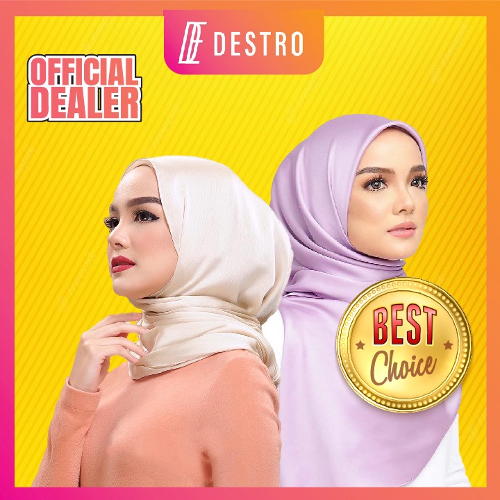 Destro Ready stock Satin Silk Tudung Bawal Muslimah Bali Scarf Hidayu ...
