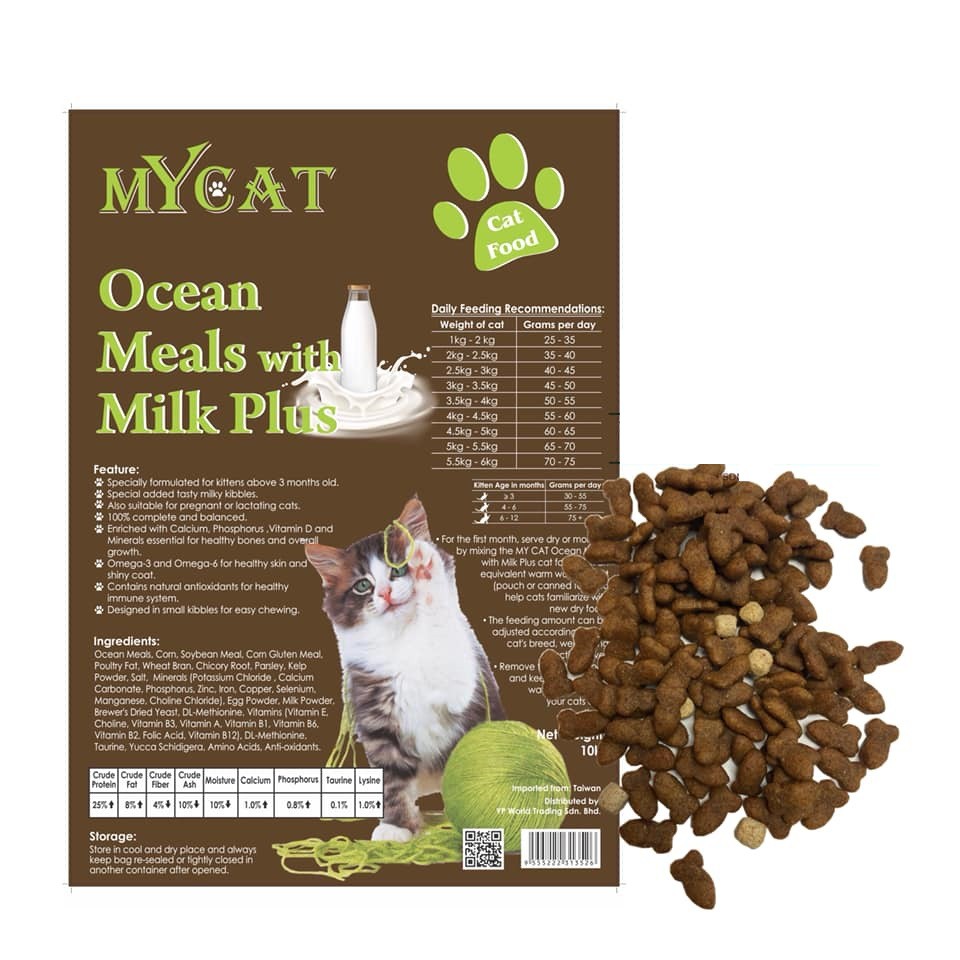My Cat MyCat Dry Food Ocean Meals with Milk Plus Kitten Baby Mother Kucing 10kg | Shopee Malaysia