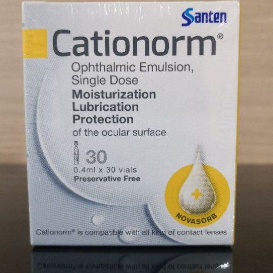 CATIONORM EYE DROPS (0.4ML X 30 VIALS) | Shopee Malaysia