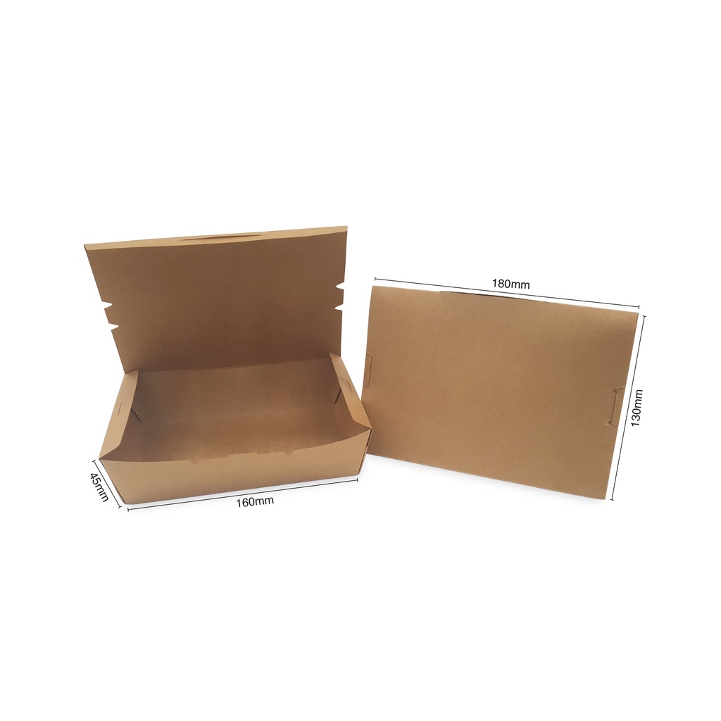 Paper Lunch Box | Kraft Brown | Medium size | 300 pcs | Paper Food Box ...