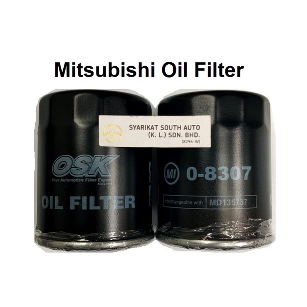 Mitsubishi Oil Filter OSK Osaka 0-8307 MD135737 ASX FTO Grandis L200 ...